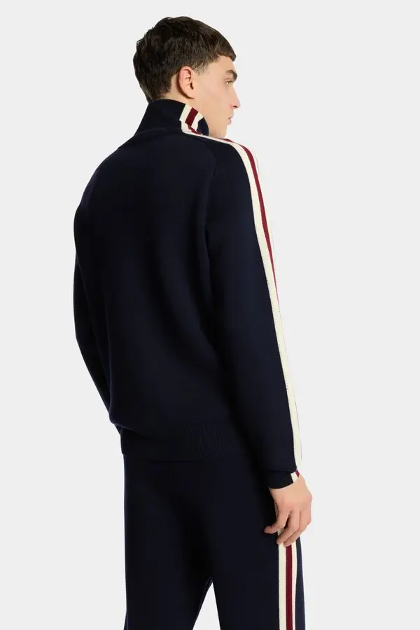 Dsquared2 Stripes Zipped Turtleneck