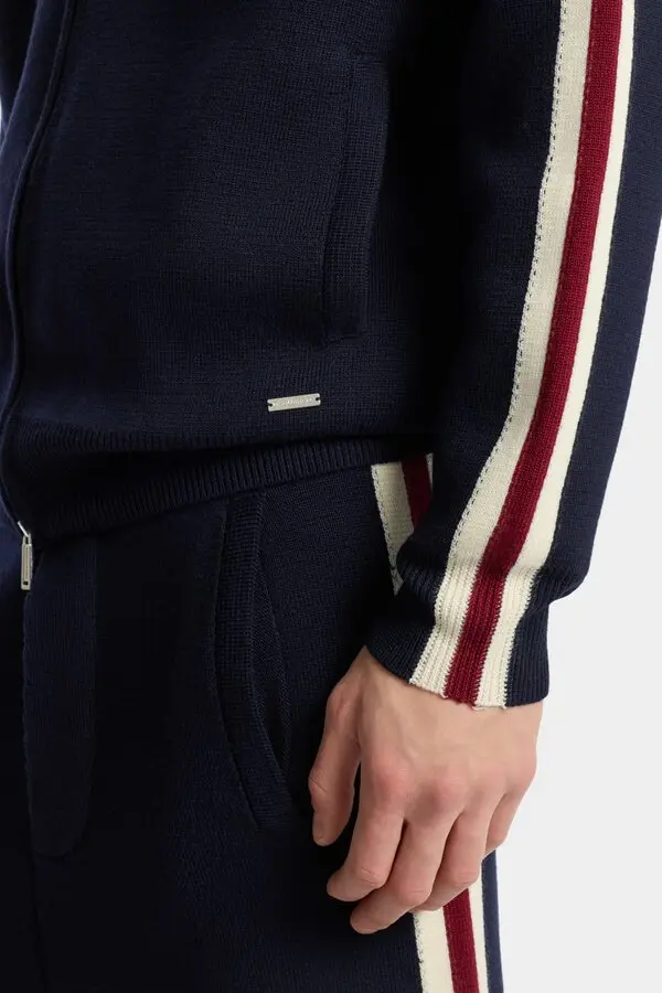 Dsquared2 Stripes Zipped Turtleneck