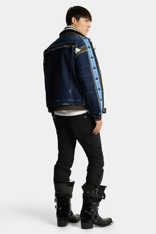 Dsquared2 Rubberized Skiers Ski Cropped Jeans