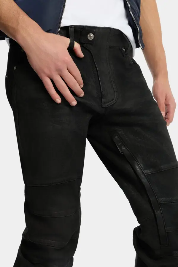 Dsquared2 Rubberized Skiers Ski Cropped Jeans