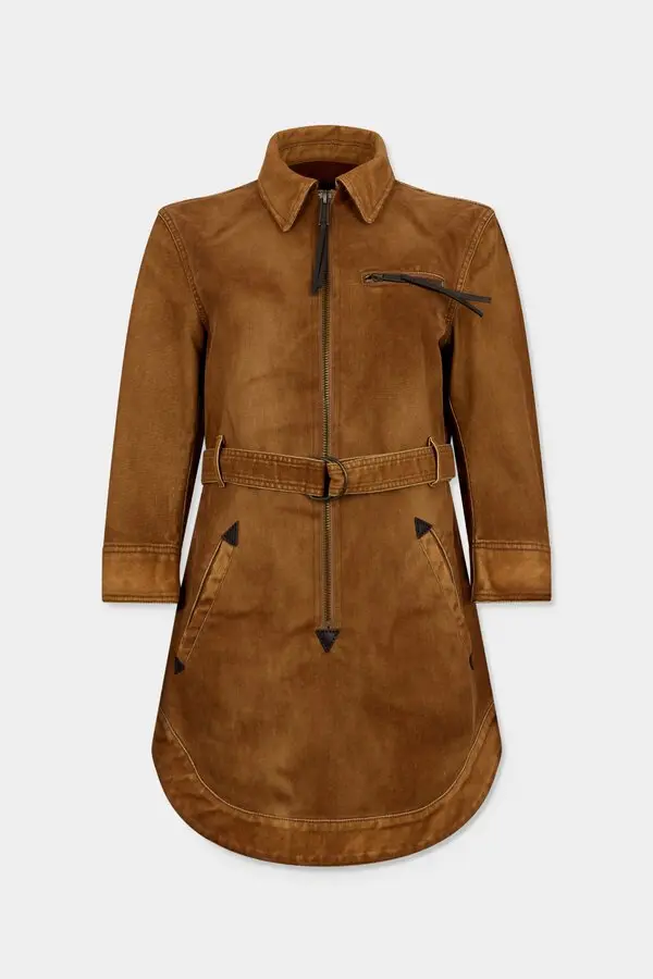 Dsquared2 Weathered Suede Carpenter2 Dress - Red