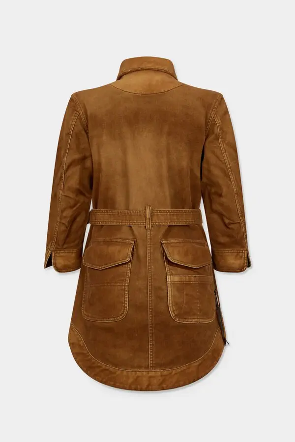 Dsquared2 Weathered Suede Carpenter2 Dress - Red