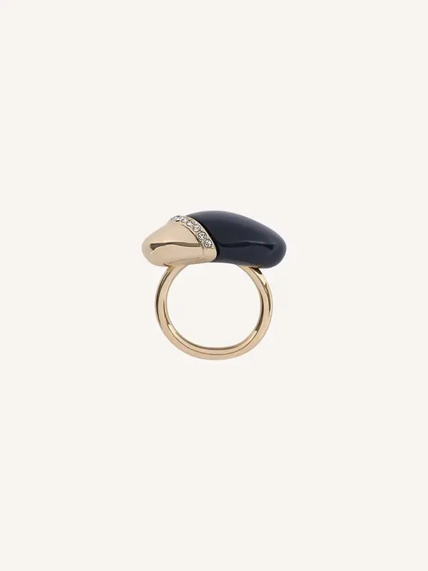 Balmain Organic Ring In Lacquered Brass