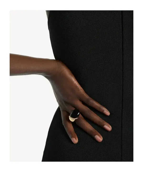 Balmain Organic Ring In Lacquered Brass