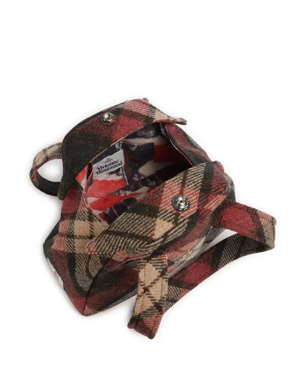 VIVIENNE WESTWOOD Logo Embroidered Checked Handbag