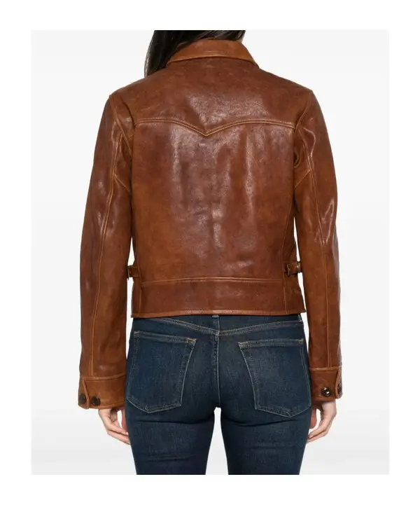 RE/DONE Leather Jacket With A Zipper