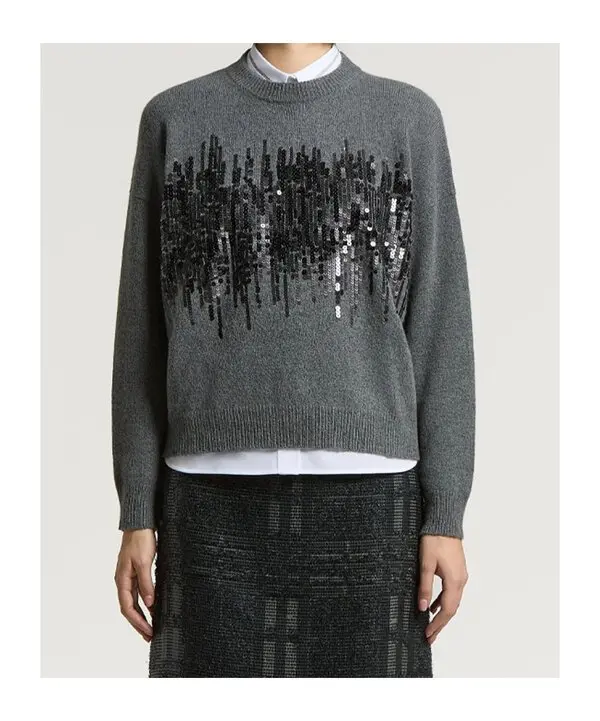 Peserico Long-sleeved Sequin Sweater - No