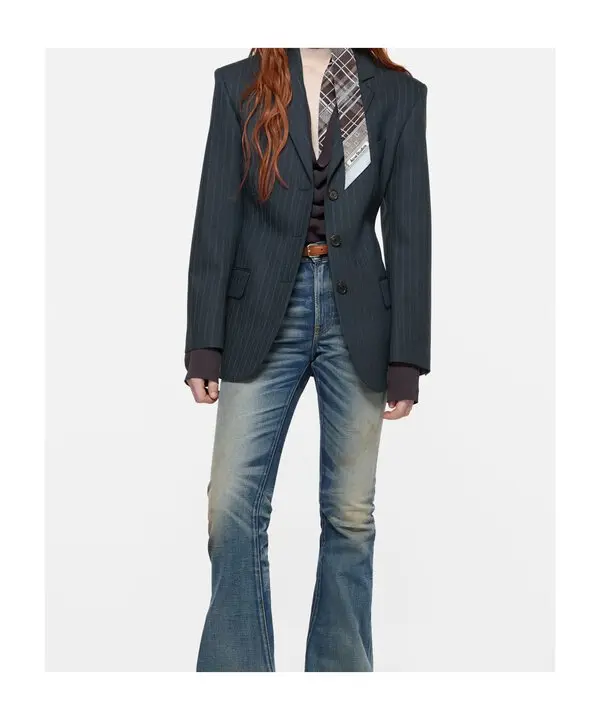 Acne Studios Pinstripe Wool Suit Jacket