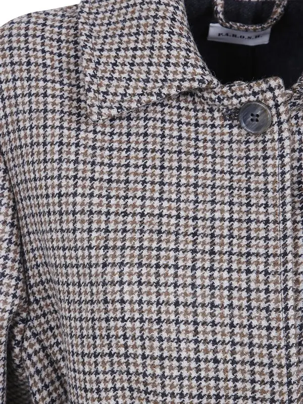 P.a.r.o.s.h Long-sleeved Houndstooth Coat