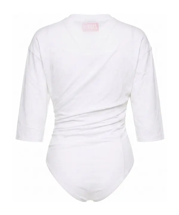 DIESEL® Ruched Three-quarter Sleeve Bodysuit