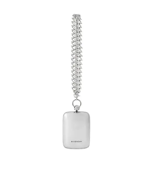 Givenchy Micro Evening Clutch In Metal Leather With Chain