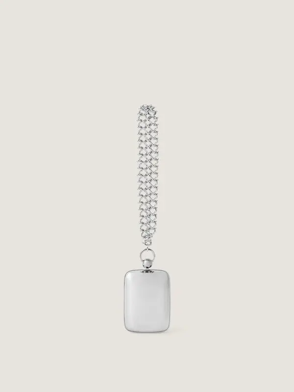 Givenchy Micro Evening Clutch In Metal Leather With Chain