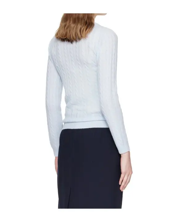 SHUSHU/TONG Cable-knit Sailor-collar Sweater
