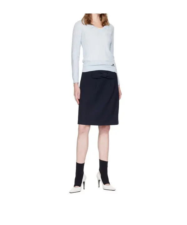 SHUSHU/TONG Cable-knit Sailor-collar Sweater