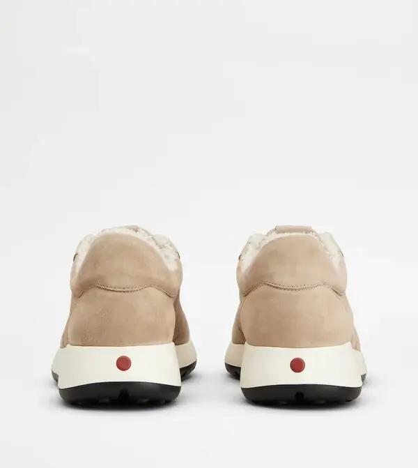TOD'S Red Dot Sneakers In Pashmy Suede