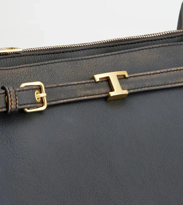 TOD'S T Signature Handbag In Leather Small
