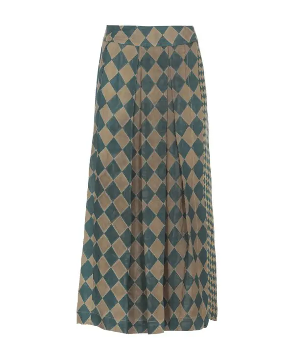 UMA WANG Color-matched Geometric Pattern Skirt
