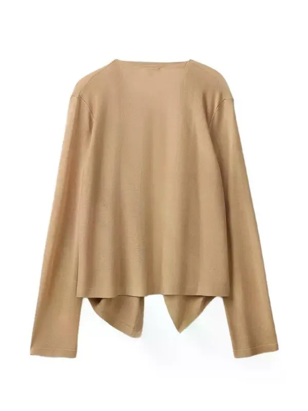 BENETTON Draped Long-sleeve Cardigan