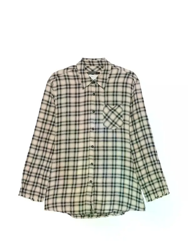 SONG FOR THE MUTE Check Frayed-edge Shirt - Neutrals
