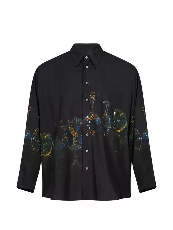 MAGLIANO Glass-print Long-sleeve Shirt