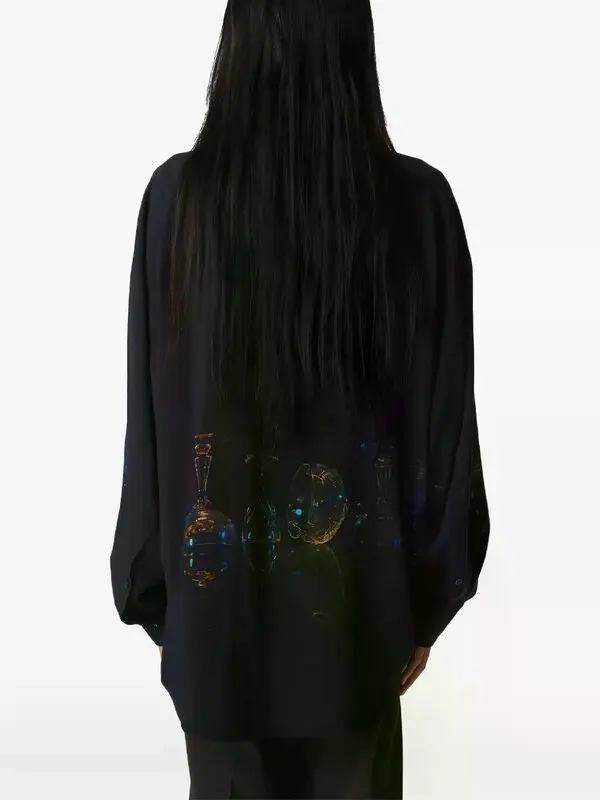 MAGLIANO Glass-print Long-sleeve Shirt