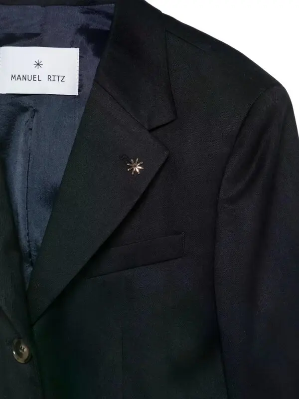 MANUEL RITZ Logo-pin Single-breasted Blazer