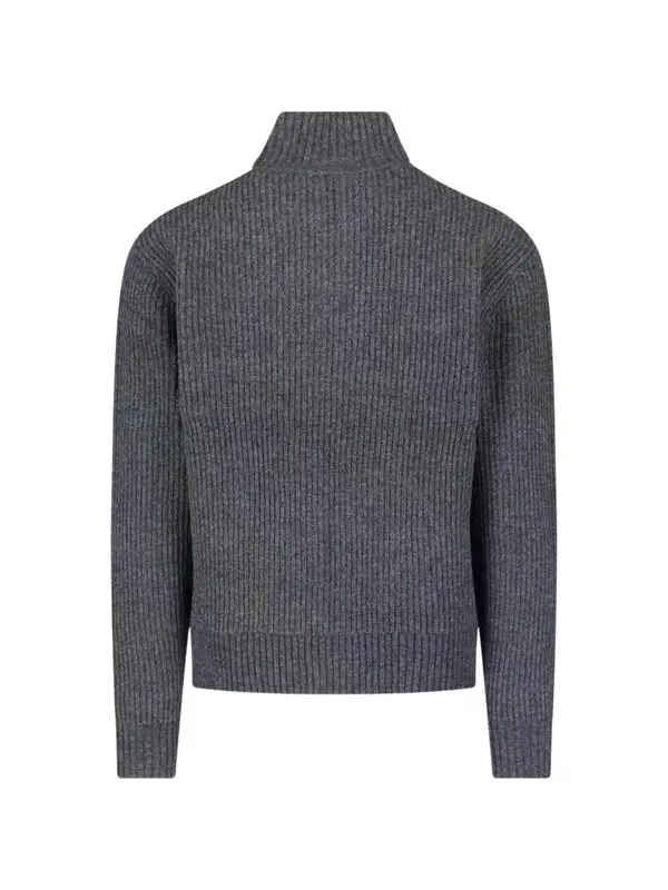 BERNER KUHL Shrunk Ribbed-knit Zip-up Sweater