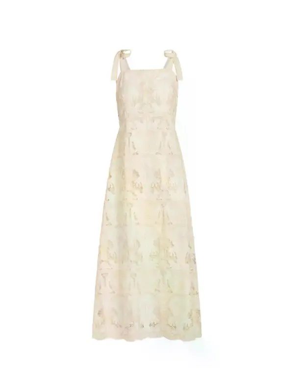 MARIE OLIVER Lulu Embroidered Midi Dress