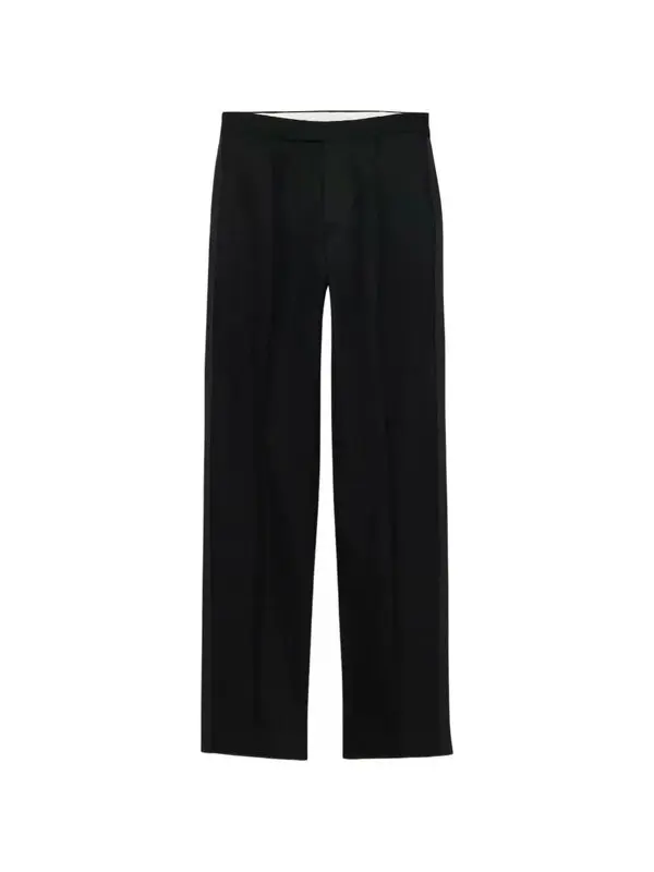 JW Anderson Wool Satin-stripe Trousers - Black