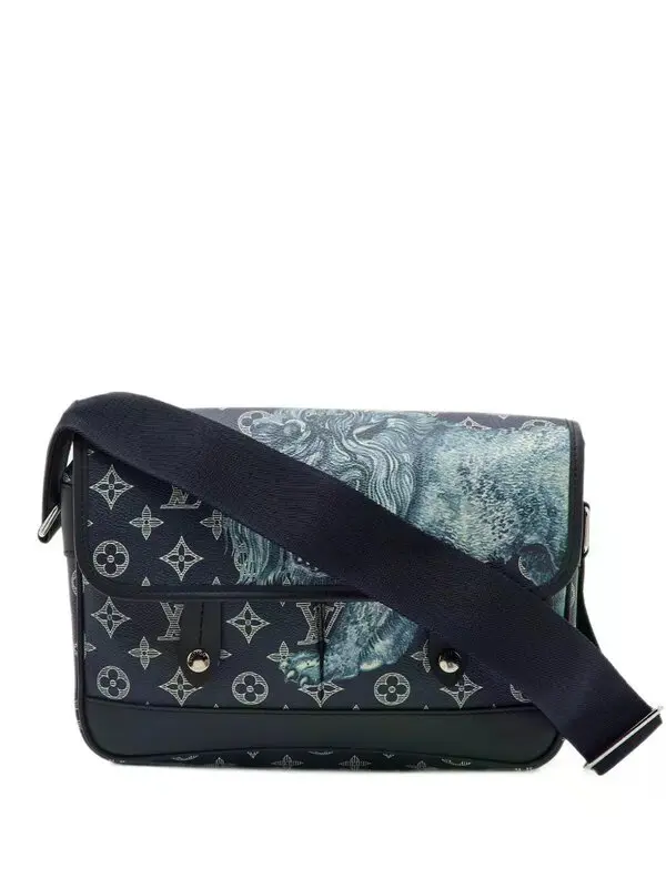 LOUIS VUITTON X The Chapman Brothers 2017 Pm Savane Monogram Messenger Bag - Blue