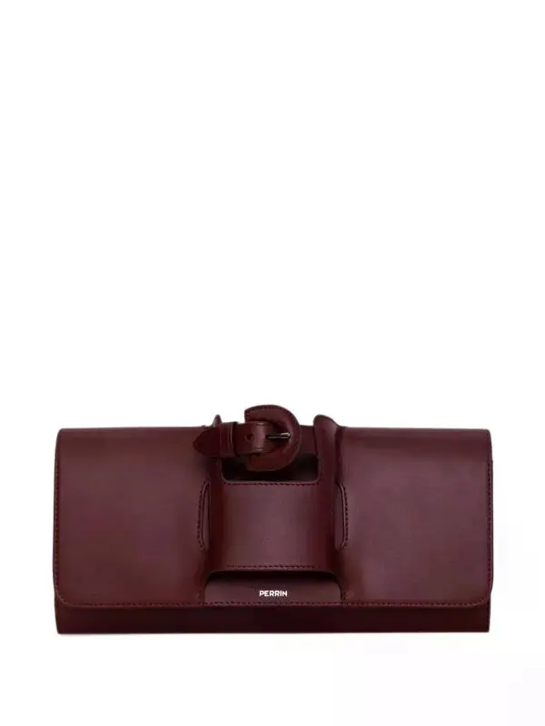 Perrin La Parisienne Buckle-strap Clutch Bag - Red