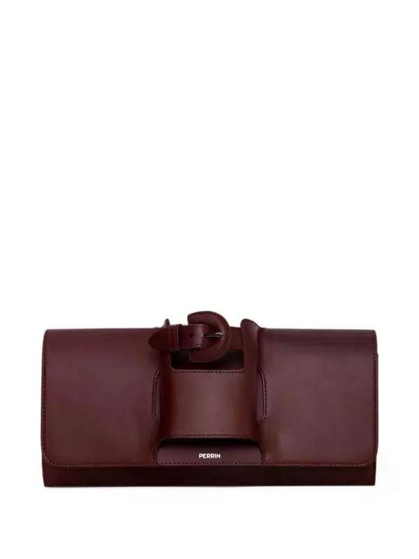 Perrin La Parisienne Buckle-strap Clutch Bag - Red