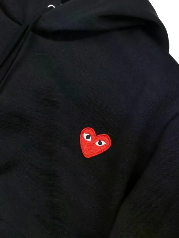 Play Comme Des Garcon Heart-detail Hoodie