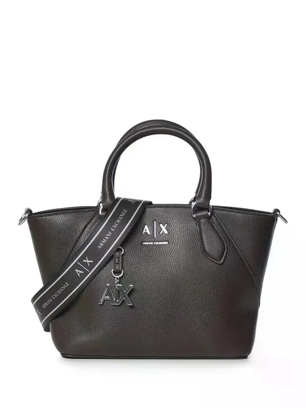 Armani Exchange Logo-plaque Pebbled Tote Bag