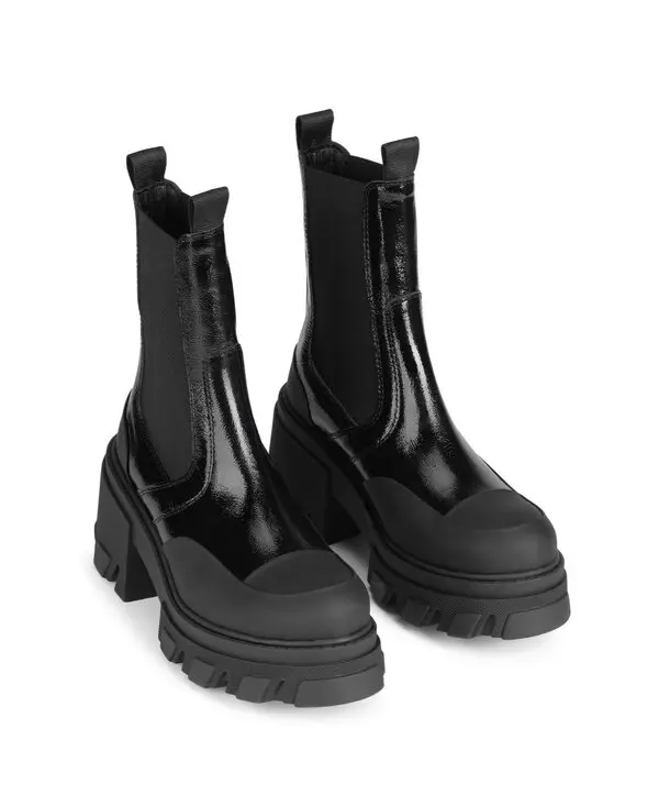 GANNI Cleated Mid Chelsea Boots