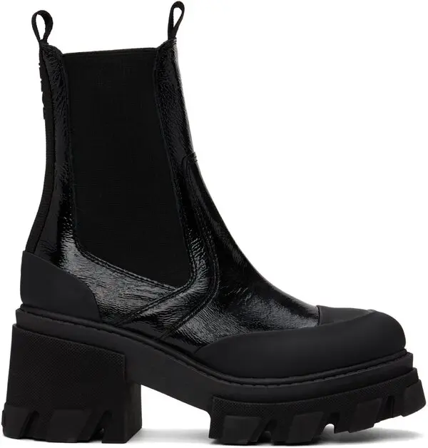 GANNI Cleated Mid Chelsea Boots