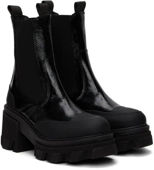 GANNI Cleated Mid Chelsea Boots