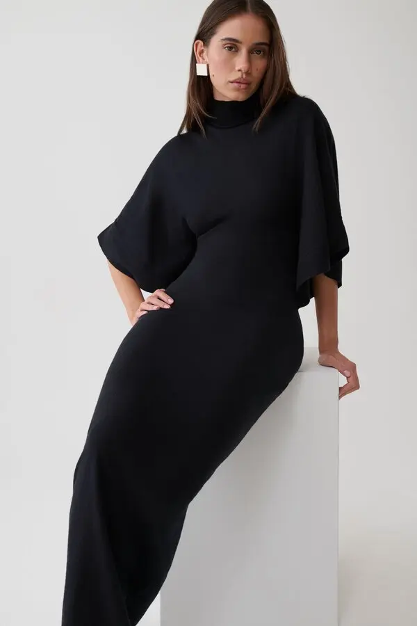 Meshki Helania High Neck Knit Maxi Dress