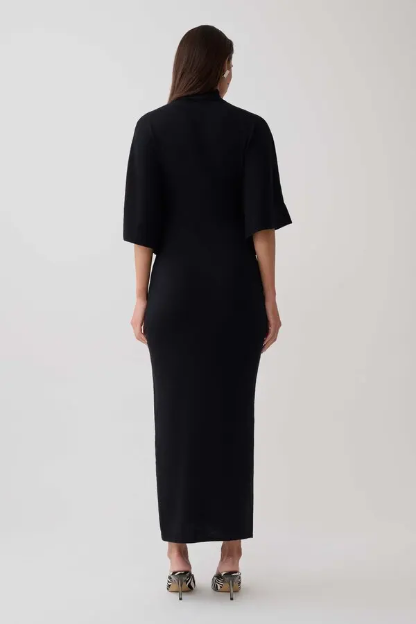 Meshki Helania High Neck Knit Maxi Dress