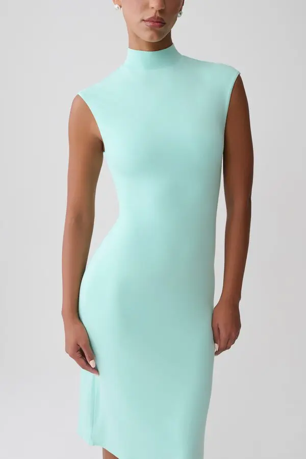 Meshki Noelle Sleeveless Roll Neck Midi Dress - Green