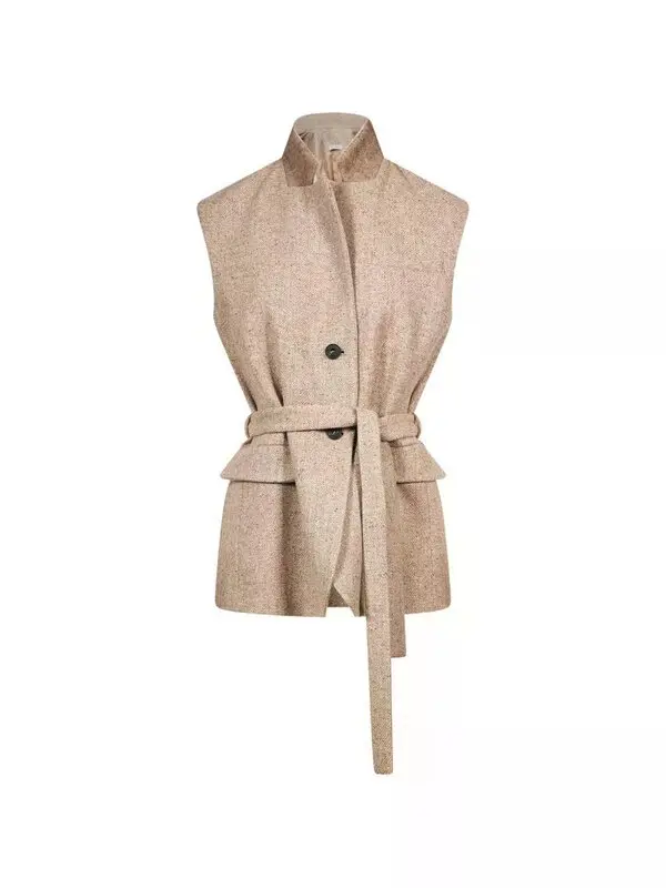Antonelli Firenze Belted Herringbone Vest