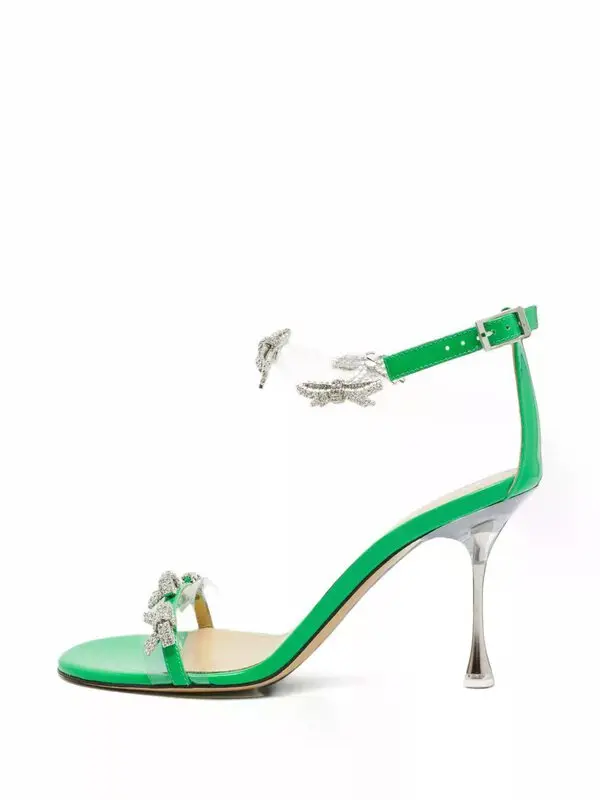Mach & Mach Floating Crystal-bow Sandals