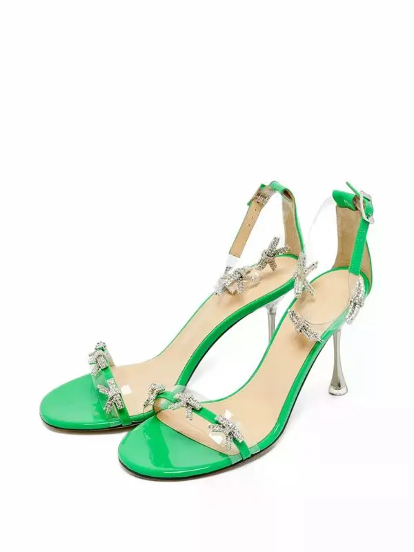 Mach & Mach Floating Crystal-bow Sandals