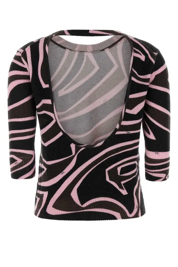 Emilio Pucci Embroidered Wool Blend Sweater