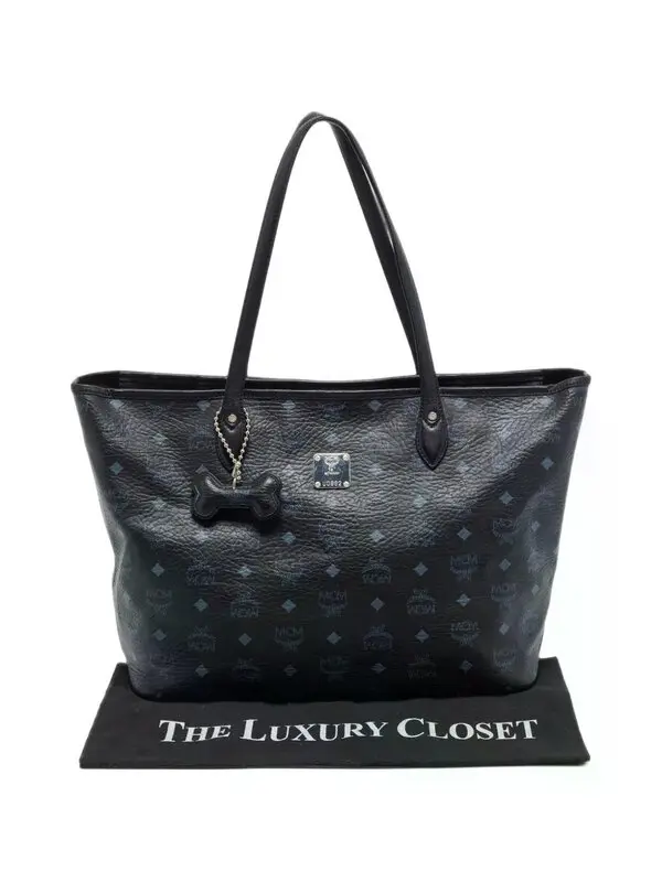 Mcm Visetos Shopper Patterned Tote Bag