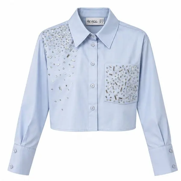 MA MULIER Mamu Crop Shirt - Blue