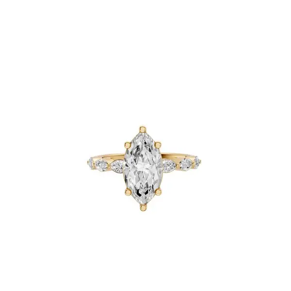 AYA FINE JEWELRY Cassia 2 Carat Marquise Lab Grown Diamond Solitaire Engagement Ring In 10k Gold - Yellow