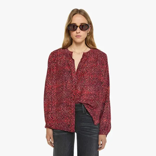 Natalie Martin Tolan Shirt Sunburst Poppy - Red
