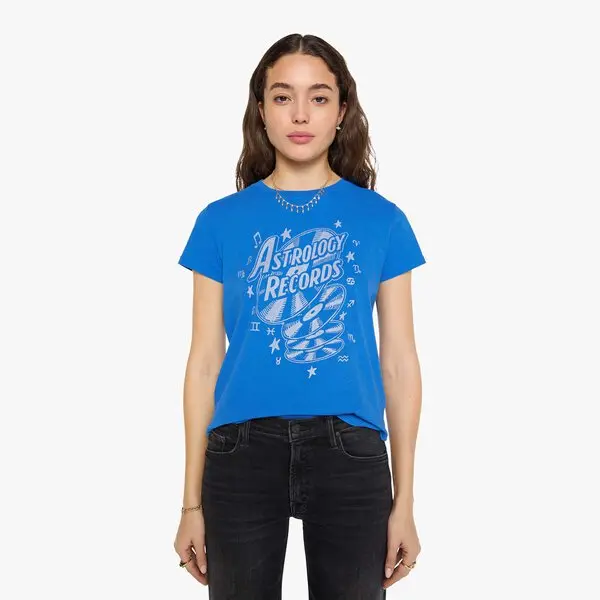 MOTHER The Boxy Goodie Astrology Records T-shirt - Silver