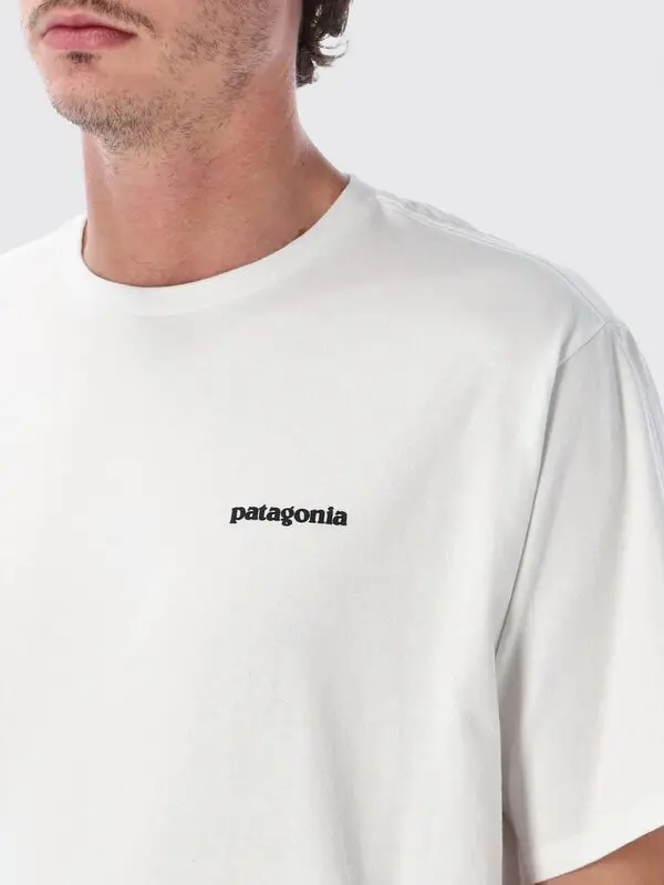 Patagonia Logo Print Recycled Cotton-blend T-shirt - White
